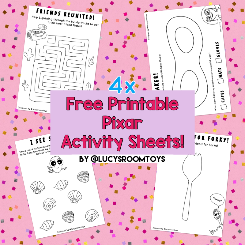 Pixar Activity Sheet Printables (Part 3) – Lucy’s Room