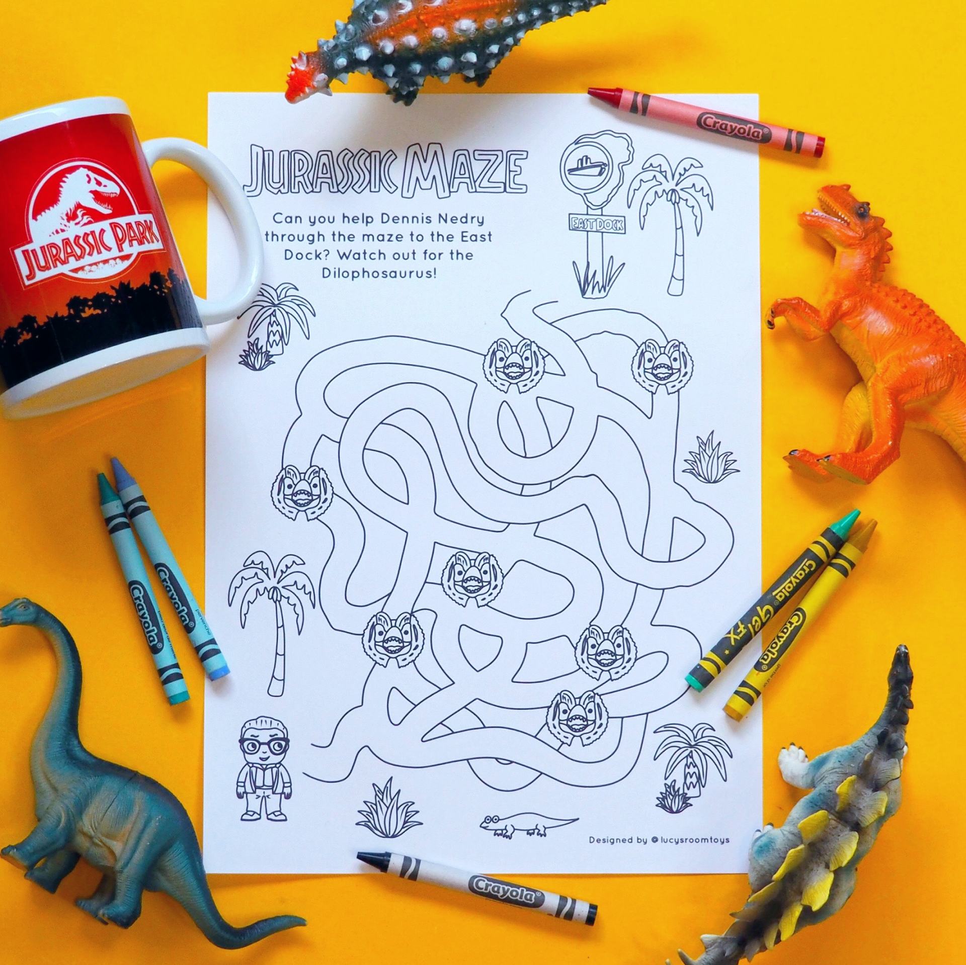 Jurassic Park Maze Activity Sheet – Lucy’s Room