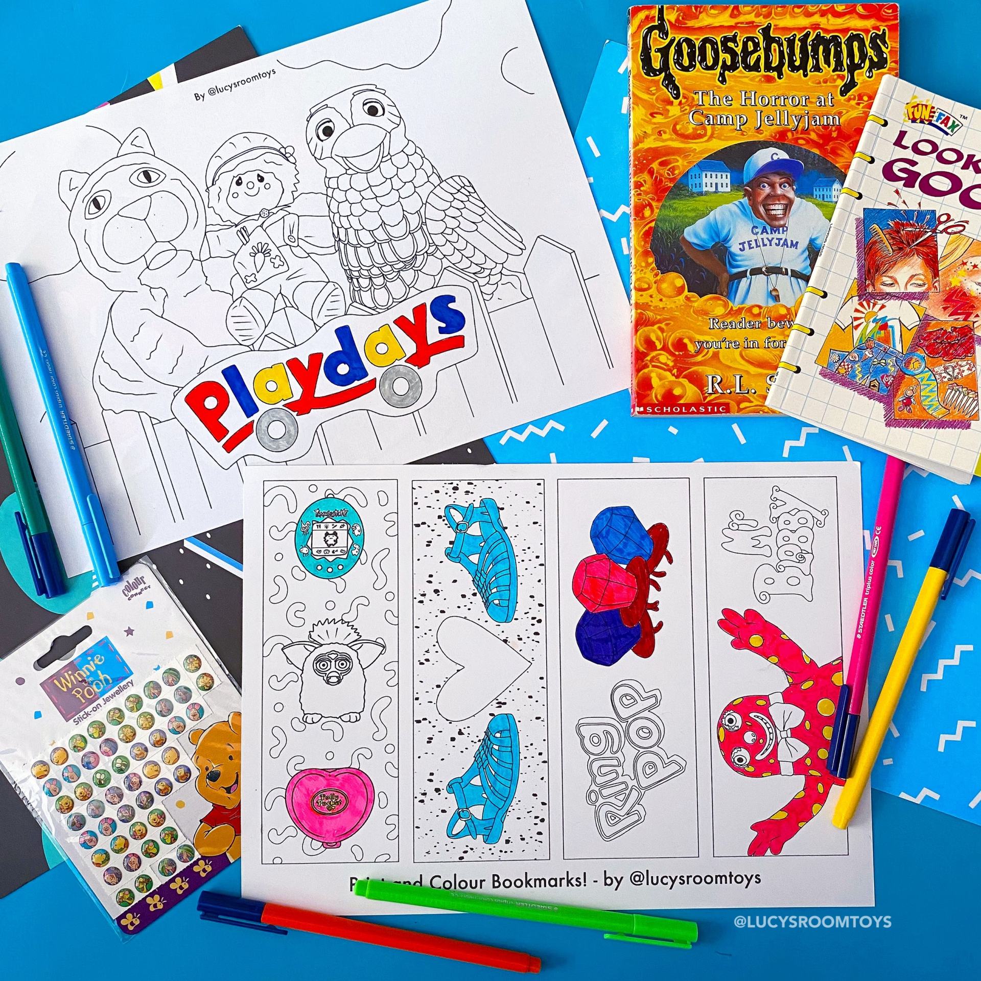 “Playdays” and 90s Bookmark Printables – Lucy’s Room